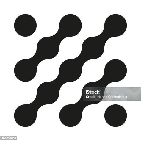 Metaball Logo Dots Connected Icon Circles Illusioned Pattern Modern Integration Symbol