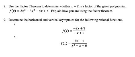 Solved Use The Factor Theorem To Determine Whether X Chegg