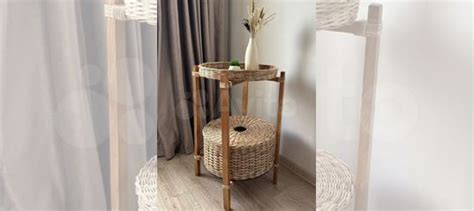 Прикроватный столик круглый плетеный купить в Санкт-Петербурге с ...