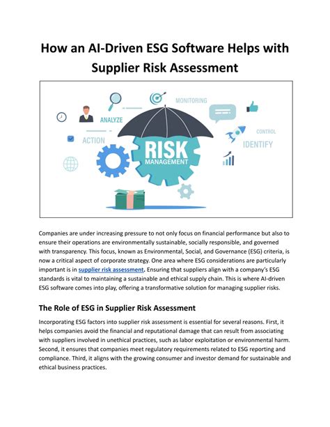 Ppt How An Ai Driven Esg Software Helps With Supplier Risk Assessment