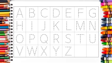 Alphabet Tracing Capital Letters 알파벳 점선 따라 쓰기 대문자 Youtube