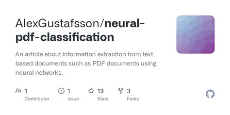 github alexgustafsson neural pdf classification an article about