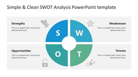 Simple Clean SWOT Analysis PowerPoint Template