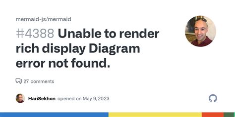 Unable To Render Rich Display Diagram Error Not Found · Issue 4388 · Mermaid Jsmermaid · Github