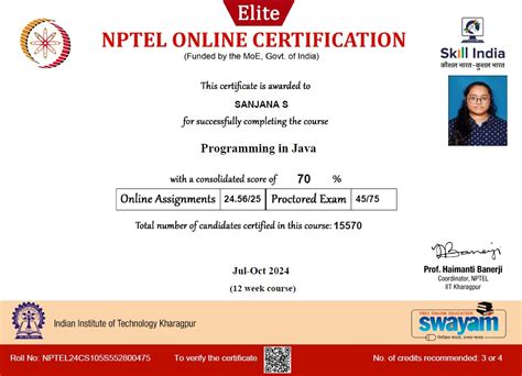 Sanjana S On Linkedin Programminginjava Nptel Keeplearning
