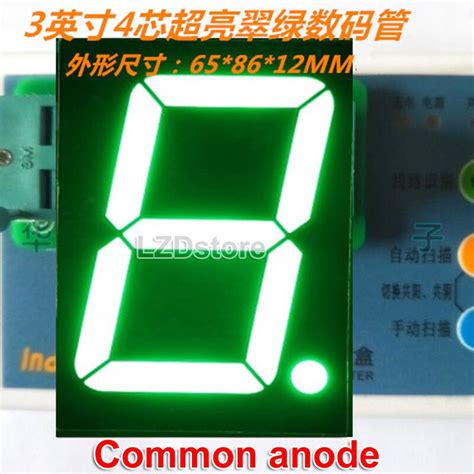 2pcs 3inch Single Digital Tube Led Display Module Green 1bit Common Anode 3inches Digital Tube 7