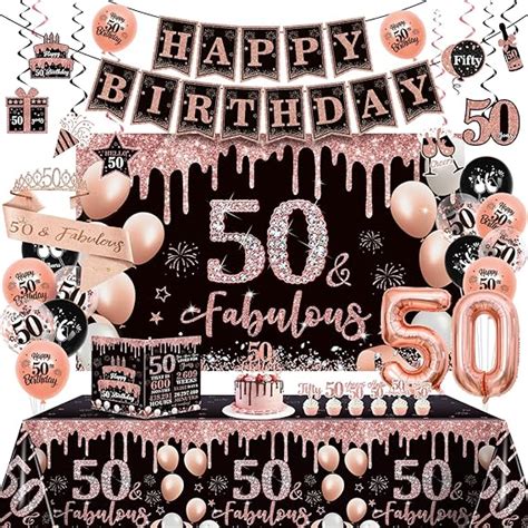 50th Birthday Party Decorations Kit Happy 50th And