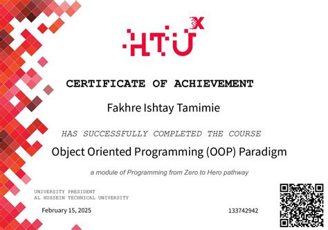 Earned My Object Oriented Programming Oop Certificate 🚀 Another Step