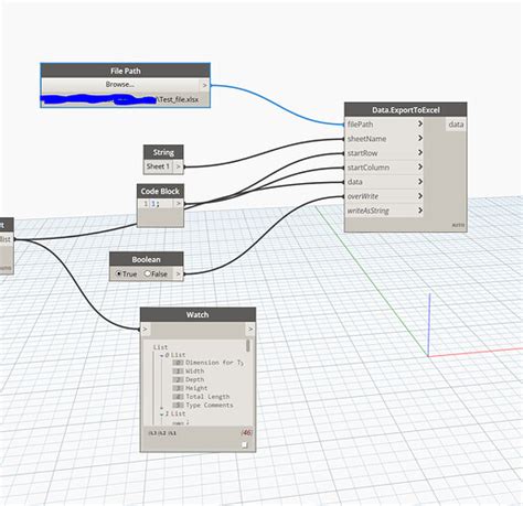 Collection Of Parameter Value And Exporting To Excel Revit Dynamo