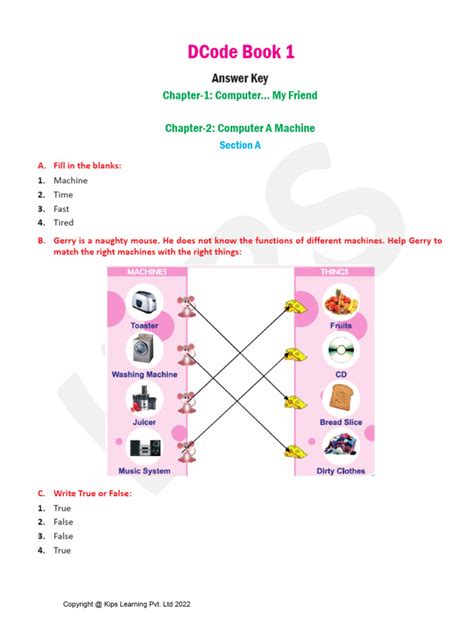 Dcode Answer Key Book 1 5 Pdf Inputoutput Computer File