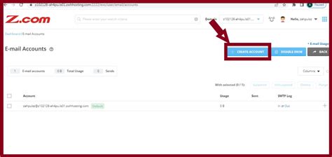 how to create an email account on directadmin support desk