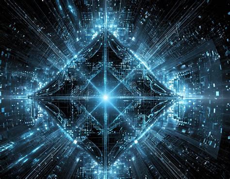 Quantum Computer Doing Complex Data Processing Concept Of Future