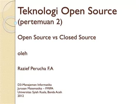 PPT Perbandingan Antara Open Source Dan Closed Source PowerPoint Presentation ID 4821669