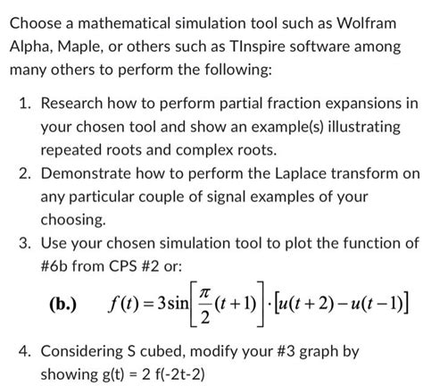 solved choose a mathematical simulation tool such as wolfram