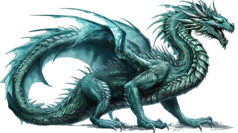 Green Dragon With Large Wings Background Printable Dragon Pictures