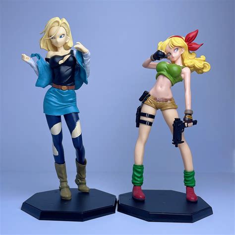 Anime Dragon Ball Ranchi And Android 18 Bulma Figure Model Toys Shopee