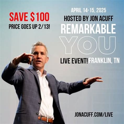 Jon Acuff Remarkable You Factory At Franklin