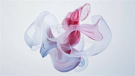 Abstract Pink Blue Swirling Fluid Dynamic Design Art Wave Flow Soft Curve Lines Image Color