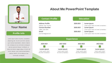 One Slide Resume Powerpoint Template Professional Cv
