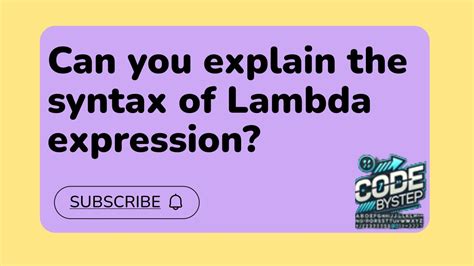 What Is Lambda Expression Java Online Class Youtube