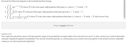 solved improper integrals do not use ai ﻿solve both