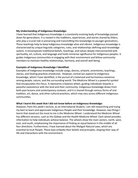 Understanding Indigenous Knowledge Essay On Traditions And Values