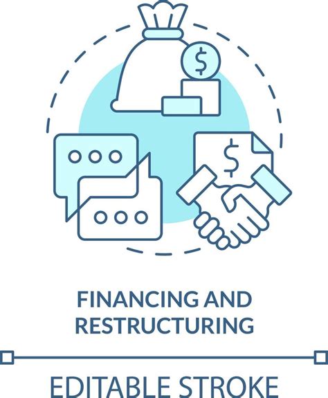 Financing And Restructuring Turquoise Concept Icon Complete Sale Agreement Merger Abstract