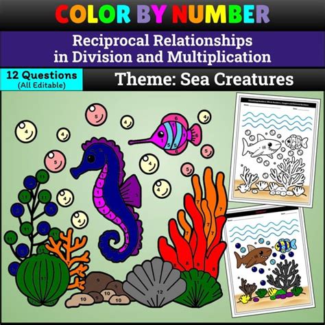 Teks 63a Color By Number Reciprocal Relationship Division