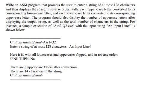 write an asm program that prompts the user to enter a