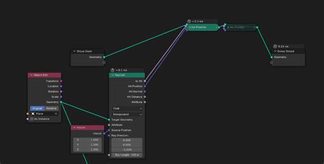 combine hit position output from 2 separate raycasts modeling