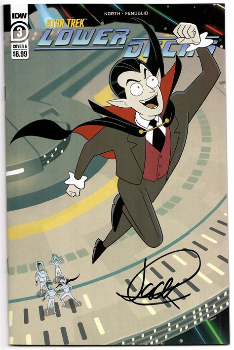 Star Trek Lower Decks 3 Idw 2022 A Chris Fenoglio Signed Jack Quaid