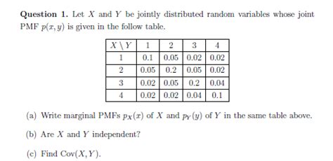 solved question 1 let x and y be jointly distributed random