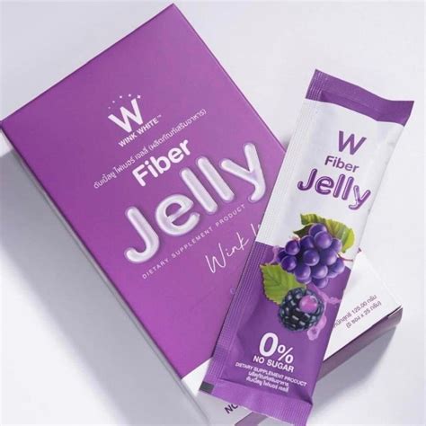 ราคาต่อกล่อง Fiber Jelly By Wink White ดีท็อกซ์ 1 กล่อง 5 ซอง Th