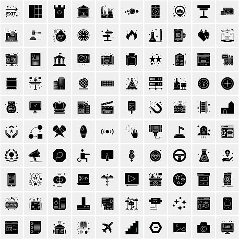 Job Themes Work Bold And Thin Black Line Icon Set 13494283 Vector Art At Vecteezy