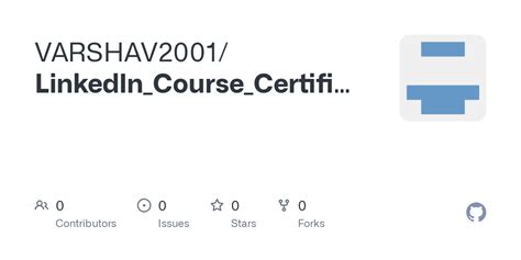 GitHub VARSHAV LinkedIn Course Certificates