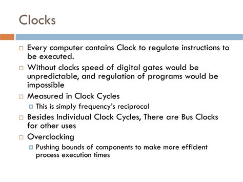 PPT CPU Basics The Bus Clocks I O Subsystem PowerPoint