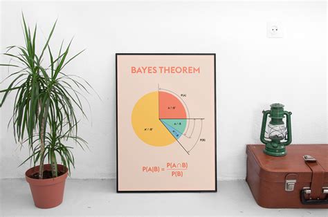 Bayes Theorem Colorful Printable Fun Math Geometry Poster Fun Math