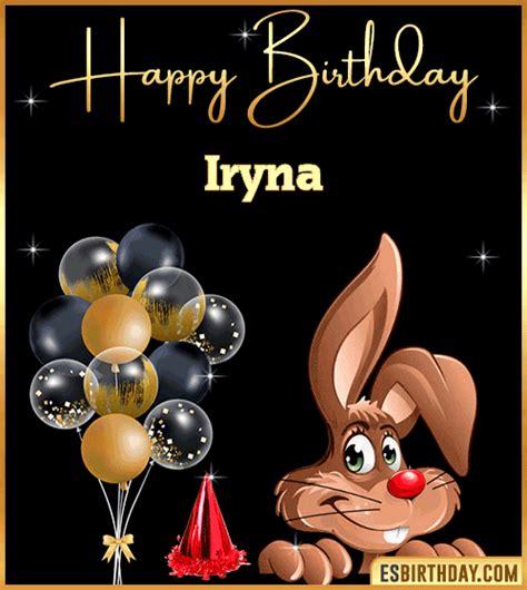 happy birthday iryna 🎂 images animated wishes【28 s】