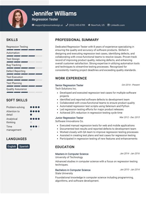 24 Functional Tester Resume Examples And Templates For 2025 Downloadable Resumedesign Ai