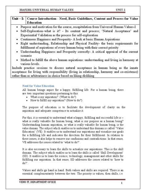 uhv unit 1 lecture notes pdf motivational motivation