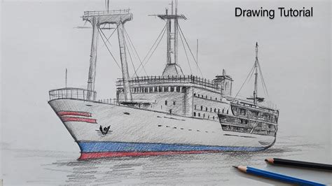 How To Draw A Ship Step By Step YouTube