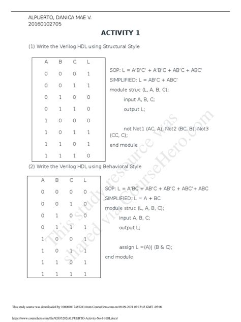 verilog hdl structural and behavioral style pdf computing