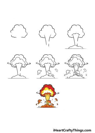 Explosion Drawing How To Draw An Explosion Step By Step