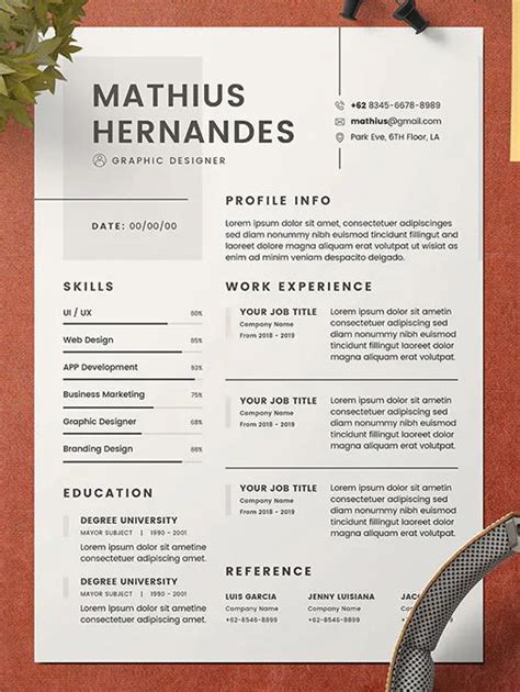 Pin On Resume CV Design Templates