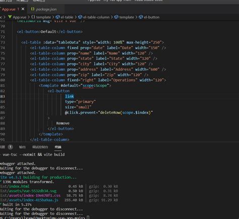 [typescript] [table column table] vue tsc 升级到 1 3 7 使用 el table column 的 template scope 时 打包时出现