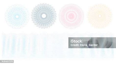 돈 워터 마크 Guilloche 적 여권 인증서 Diplona 벡터 디자인 길로쉐에 대한 스톡 벡터 아트 및 기타 이미지 길로쉐 꽃 식물 돌기 Istock