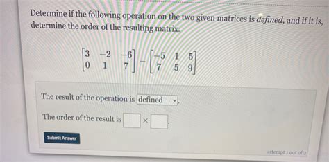 Solved Determine If The Following Operation On The Two Given