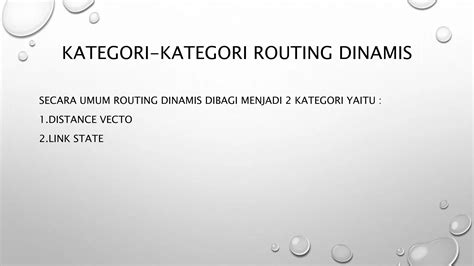 Routing Statis And Routing Dinamis Pptx
