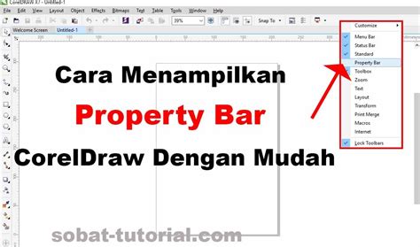 Cara Menampilkan Property Bar Coreldraw Dengan Mudah Sobat Tutorial