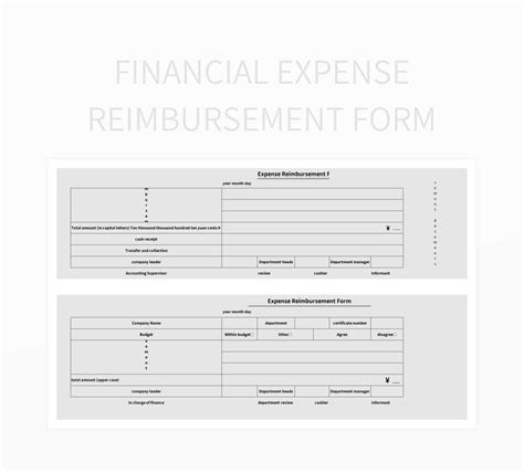 Financial Expense Reimbursement Form Excel Template And Google Sheets